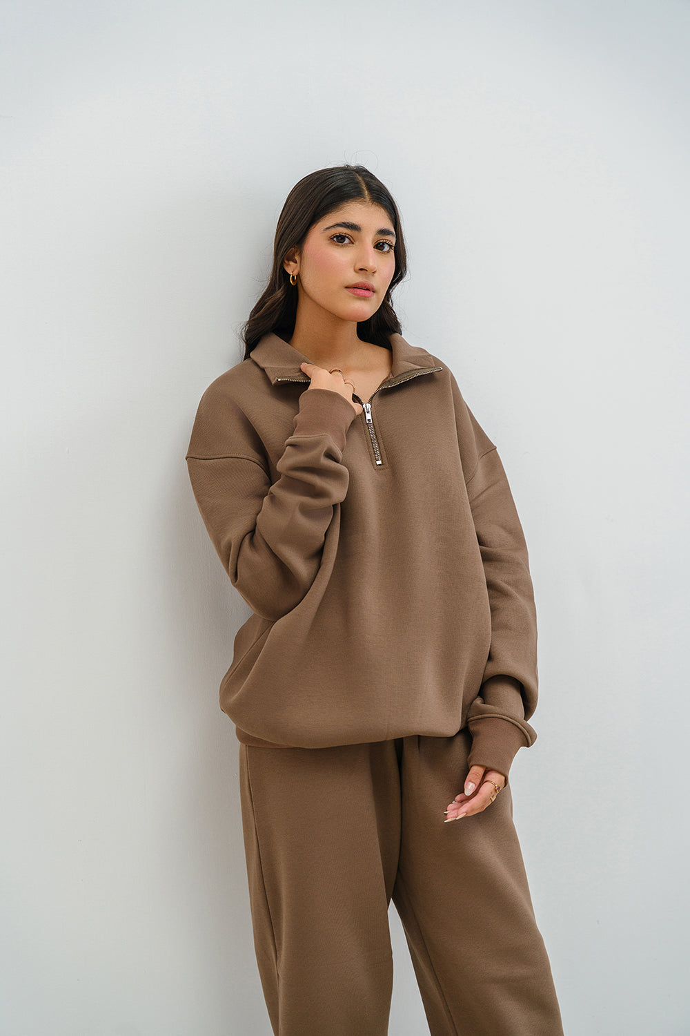 Quarter Zipper in Mocha – Lahori Athleisure